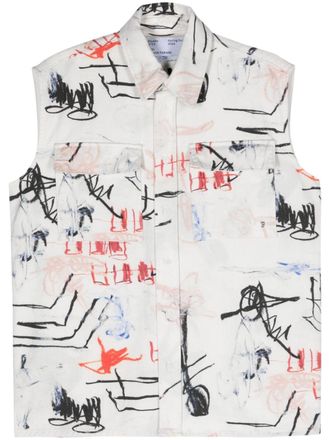 &Eacute;tudes Studio Stringer Weste aus Twill - Wei&szlig;