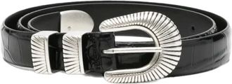 Barena Femme, Accessoires, Noir, Taille: S Cinta Croco
