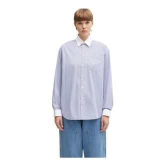 Sporty & Rich SRC Oversized Shirt - - Blouses & Shirts - Damen - Blau - L