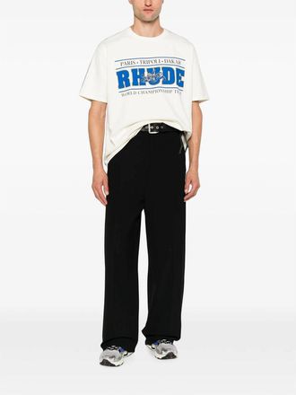 Rhude Logo Graphic Print T-Shirt - White
