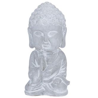 Arti Casa Buddha Figur Klein - Zen Garten Deko - f&uuml;r Dinnen oder drau&szlig;en - 30 cm Hoch - Tisch Dekoration - Beton