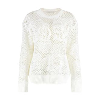 Max Mara Damen, Strickwaren, Wei&szlig;, MGr&ouml;&szlig;e