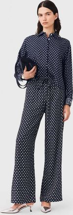 Maje Pantalon Imprim&eacute; Strass&eacute; - Marine Loungewear - Maje