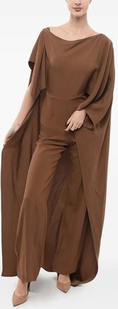 Taller Marmo Jumpsuit mit Cape - Braun