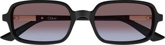 Chlo&eacute; unisex, Accessoires, Noir, Taille: 53 MM Lunettes de soleil rectangulaires &eacute;troites