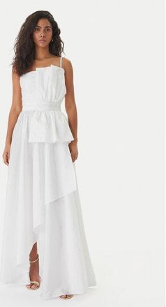 Fracomina Abendkleid FQ26SD3010W83101 Wei&szlig; Regular Fit