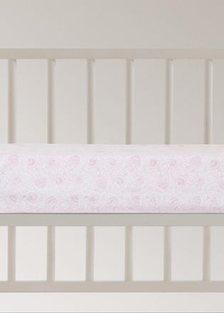 Mango Drap-housse enfant en percale de coton &agrave; fleurs pour lit de 60 cm rose pastel - Home - 60x120x15cm - MANGO HOME