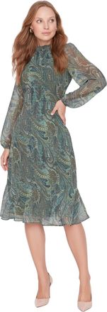 Trendyol Trendyol Damen TWOAW23EL01436 Kleid, Gr&uuml;n, 34