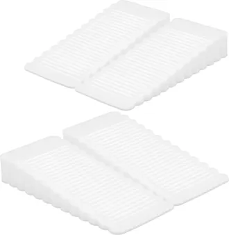 DOITOOL 4 Stück Teiliges Möbel nivellierset Mittelgroße Weiße Keile mit Rutschfester Oberfläche für Unebene Böden Multifunktionale Möbelkeile zum Stabilisiere