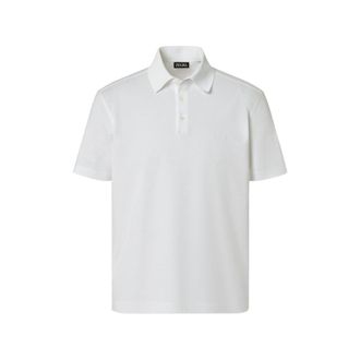 Ermenegildo Zegna Optical White Polo Shirt
