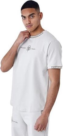Project X Paris T-Shirt uni avec Bande Logo Greige M