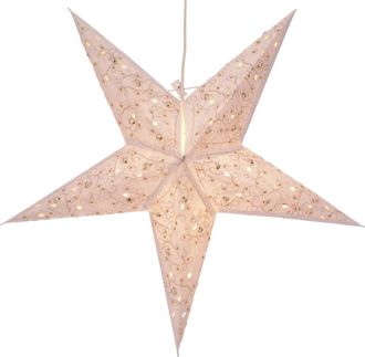 Guru Shop Faltbarer Advents Leucht Papierstern, Weihnachtsstern 60 cm - Platon Naturweiß
