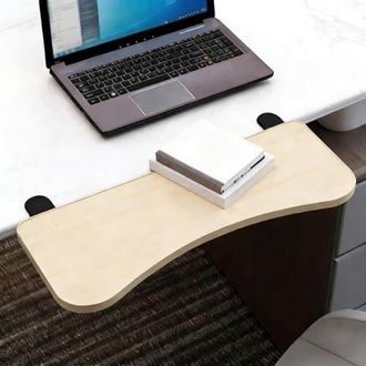 Generic Plateau dextension de Bureau, Repose-Bras/Poignets &agrave; Fixer sur Table Fixation r&eacute;glable Fixation par Pince sur Le Bureau Installation Facile Gain de Pl