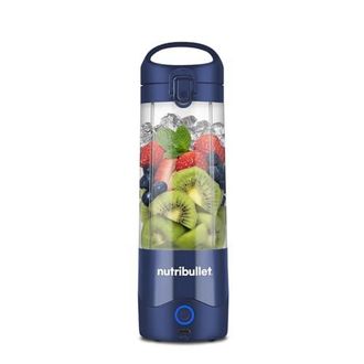 NutriBullet Tragbarer 60-W-Mixer in Marineblau - leistungsstarke Extraktorklinge, 590-ml-Tasse, To-Go-Deckel, USB-C-Ladekabel und Bedienungsanleitung (evtl. nicht