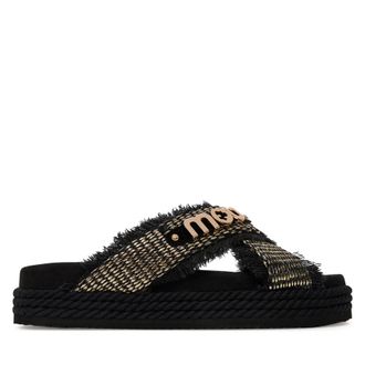 Mou Pantoletten Mou Criss-cross MU.SW451009K Schwarz