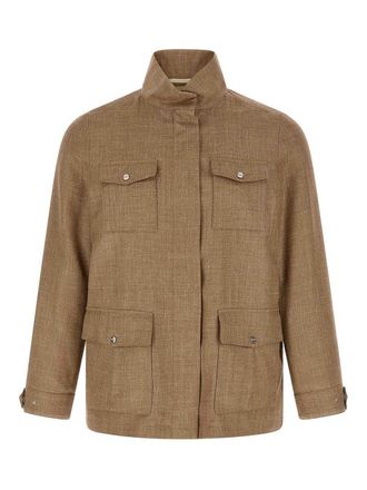 Herno Pull Col Roul&eacute; - Beige