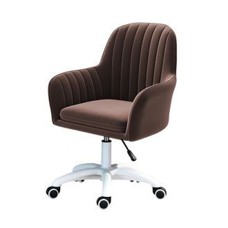 Generic 360&deg; Drehbarer B&uuml;rostuhl Mit H&ouml;henverstellung Und Rollen for Den Schreibtisch Oder Den Schminktisch Zu Hause(Coffee)