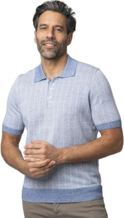 Gran Sasso Homme, Pulls, Bleu, Taille: 3XL Polo en maille &agrave; manches courtes