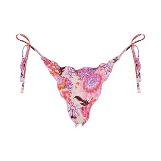 Agua Bendita Blumige Bikinihose in Pink-Lila - - Swimwear - Damen - Mehrfarbig - M