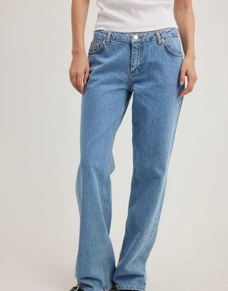 NA-KD Jean taille basse - Bleu clair
