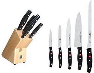 Zwilling Zwilling Twin Pollux Messerblock mit 5 Messern mit eisgeh&auml;rteter Friodur-Klinge aus rostfreiem Edelstahl