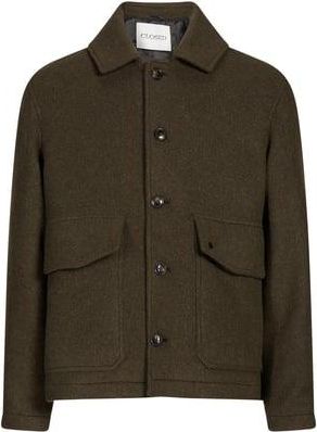 Closed Manteau droit en laine m&eacute;lang&eacute;e