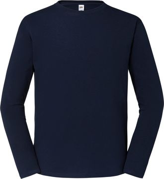 Fruit Of The Loom Iconic 195 Ringspun Premium Long Sleeve T Herren Langarm Shirt, Farbe:deep Navy, Größe:3XL