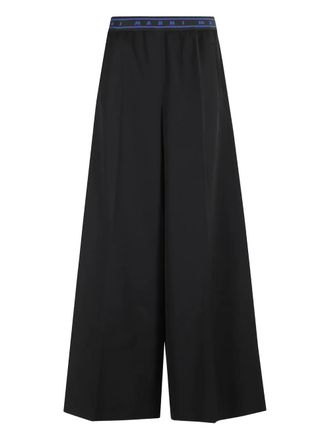 Marni Hose mit Logo-Bund - Schwarz