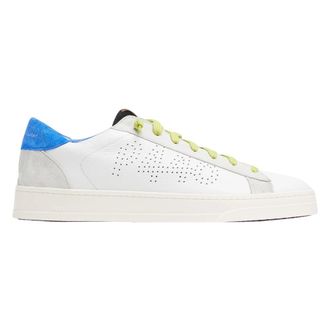 P448 Neonblaue Ledersneaker - - Shoes - Herren - Mehrfarbig - 42 EU