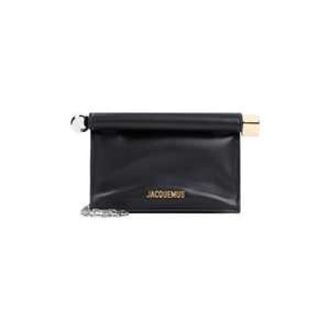Jacquemus Schwarze Lederhandtasche mit einzigartiger gefalteter Konstruktion - - Bags - Damen - Schwarzk - ONE SIZE