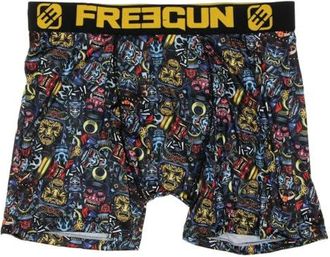Freegun Boxer Noir/Bleu/Jaune à Imprimés Homme MAS