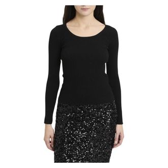 Marella Dilly Strickpullover mit langen &Auml;rmeln - - Knitwear - Damen - Schwarzk - L