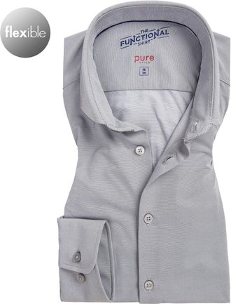 Pure Herren Hemd grau meliert