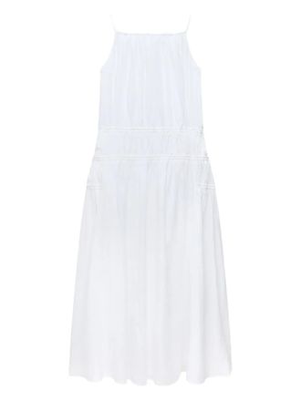 Another Tomorrow robe froncée à dos ouvert - Blanc