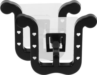 Happyyami 2 St&uuml;ck Wandmontierter Hausschuhehalter Schwarz H&auml;ngendes Schuhregal aus Kunststoff Feuchtigkeitsbest&auml;ndig f&uuml;r Bad und Flur Platzsparende Pantoffelauf