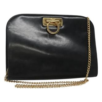 Ferragamo Pre-owned Leder Schultertasche - - Pre-owned - Damen - Schwarzk - ONE SIZE