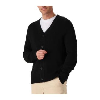 Selected Slhtray LS Merino Chunky V-Neck Cardigan - - Knitwear - Herren - Schwarzk - L