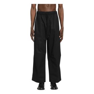 Simone Rocha Pantalon &agrave; plis aux genoux avec marguerite - Homme - Pantalons - Noir - Taille: L