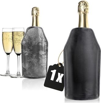 Com-Four refroidisseur de bouteille pour les d&eacute;placements - manchon refroidisseur de champagne avec bande &eacute;lastique - manchon de refroidissement pour vin mouss
