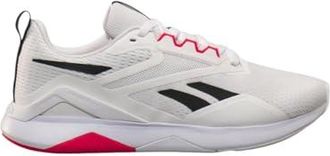 Reebok Homme Nanoflex TR 2 Basket, Blanc/Noir/Rouge énergétique, 42.5 EU