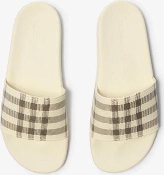 Burberry Check-Pattern Slide - Beige