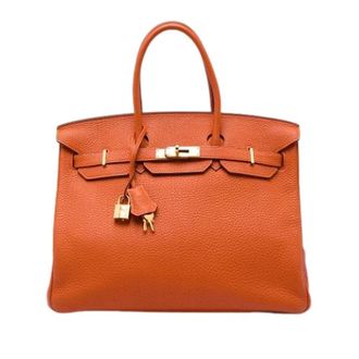 Herm&egrave;s Sac &agrave; main Pre-owned Birkin 35 - Femme - Pre-owned - Orange - Taille: ONE Size