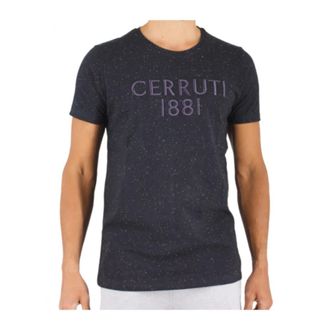 Cerruti Homme, Tops, Noir, Taille: S T-shirt avec logo brodé - Coloratura