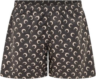 Marine Serre Homme, Maillots de bain, Noir, Taille: M Moon Printed Swimwear Short