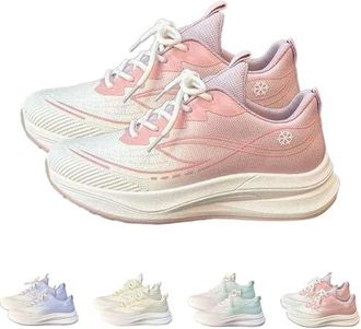 Generic Chaussures de course &agrave; pied pour femme - L&eacute;g&egrave;res et respirantes - Pour la marche, la gym, le sport - Chaussures de tennis antid&eacute;rapantes &agrave; lacets, ros