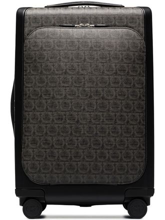 Ferragamo bagage de cabine à imprimé Gancini - Gris