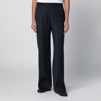 Blaz&eacute; Milano Navyblaue Hose Lundy mit Prince-of-Wales-Muster aus Wolle