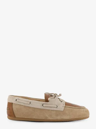 Miu Miu Suede loafer with leather inserts - MIU MIU - gender_Woman
