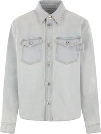 Bottega Veneta Femme, Blouses et Chemises, Bleu, Taille: 36 FR Chemise en jean avec d&eacute;lavage &agrave; leau de Javel suppl&eacute;mentaire