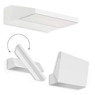 Telefunken LED Au&szlig;enwandleuchte, Au&szlig;enwandlampe, Kopf drehbar, 10 Watt, 1.100 Lumen, 4.000 Kelvin, IP44, Wei&szlig;, 172x141x52mm (LxBxH)